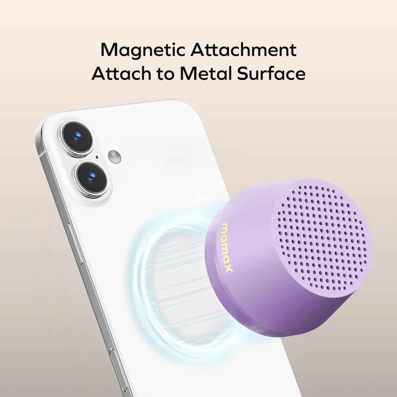 Momax 1-Vibe Go Lite Magnetic Wireless Speaker / Water-Resistant / Used ...