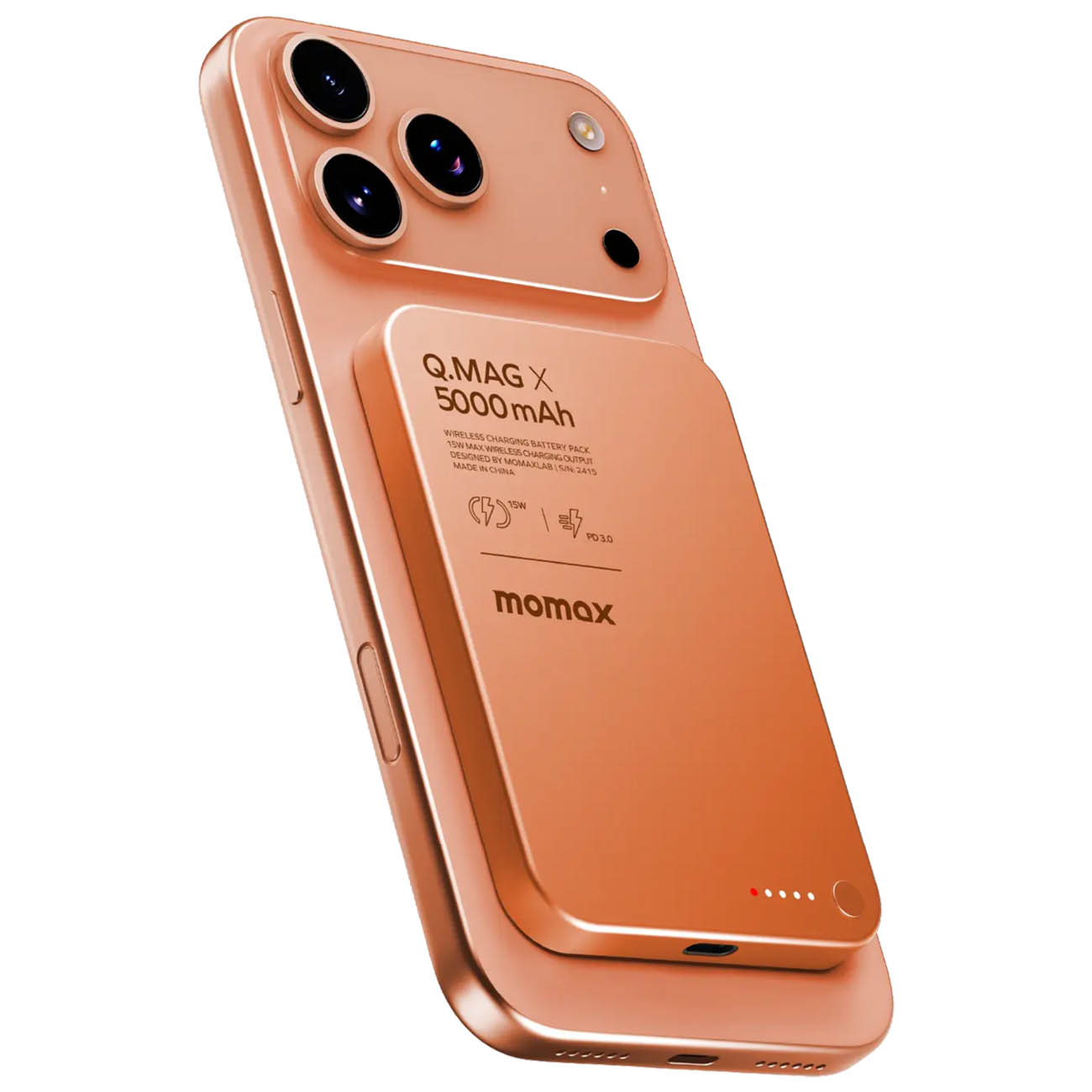 Momax Q.Mag X Magnetic Power Bank 2nd Gen / 5,000 mAh / Support MagSafe ...