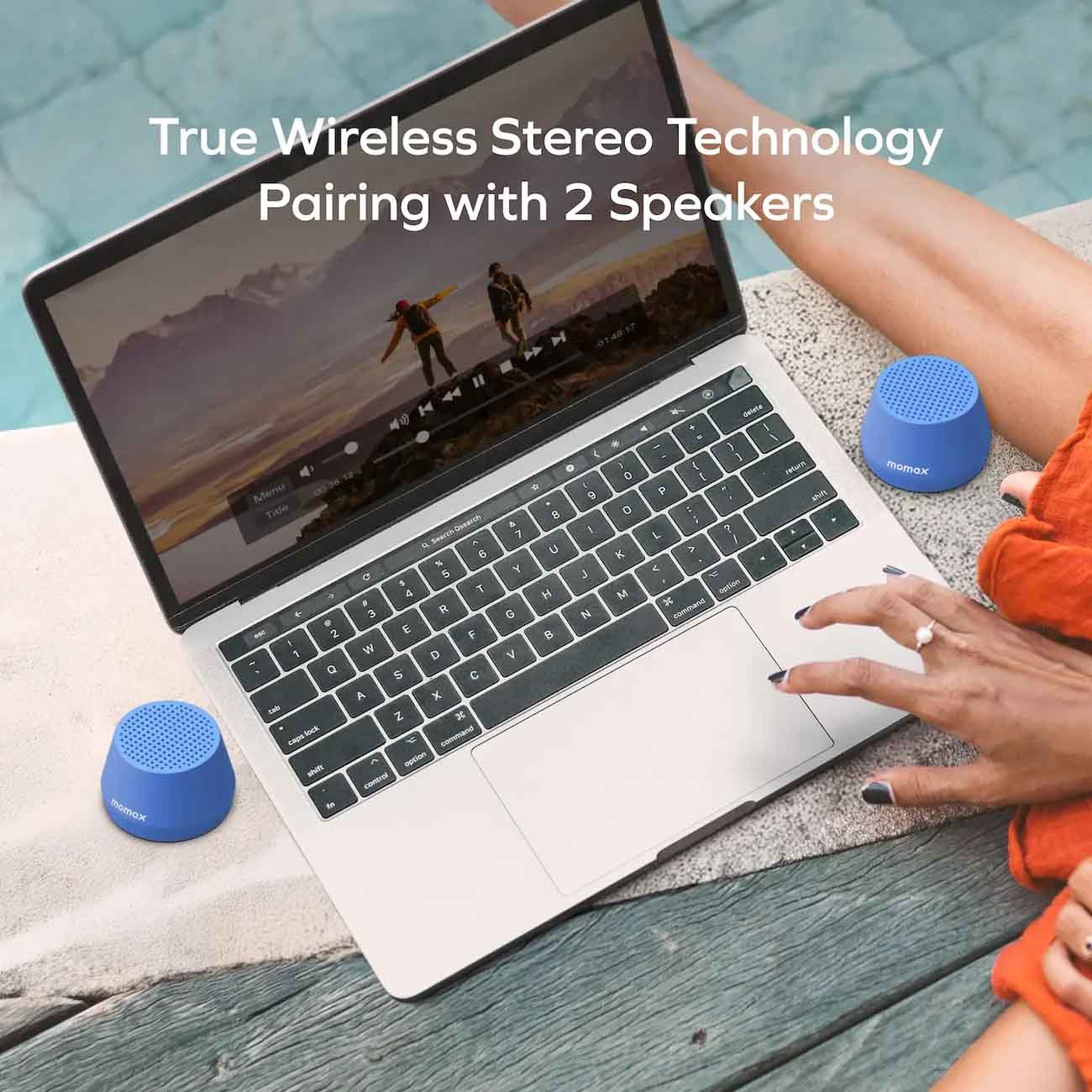 Momax 1-Vibe Go Lite Magnetic Wireless Speaker / Water-Resistant / Used ...